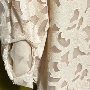 iRoo | Tops | Iroo Long Line Cardigan Mesh Faux Leather Trim Floral ...